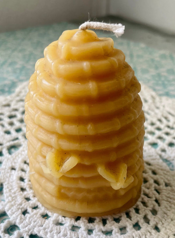 Honeybee Skep Shaped Beeswax Candles – Roark Acres Honey Farms
